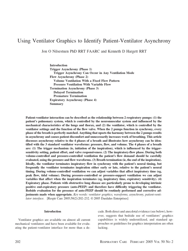 Identify Patient-Ventilator Asynchrony | PDF | Breathing | Exhalation