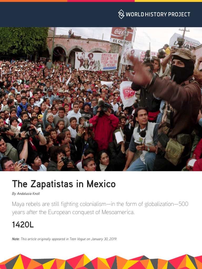 WHP 7-6-4 Read - The Zapatistas in Mexico - 1420L | PDF | Zapatista ...