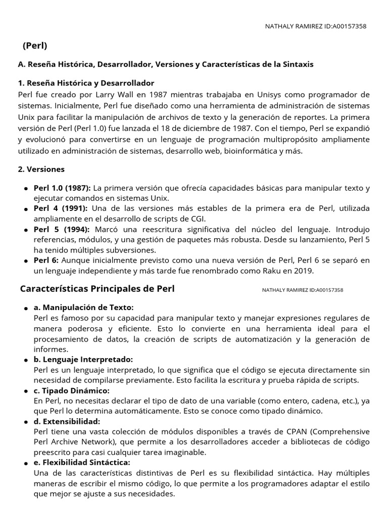 Ramirez Nathaly | PDF | Perl | Lenguaje de programación