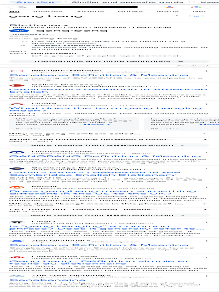 Gang Bang Definition - Google Search | PDF | Rape | Linguistics