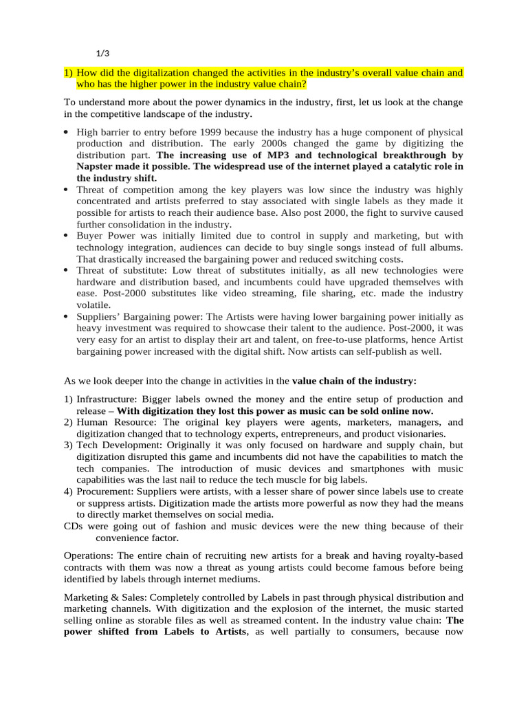 Spotify case | PDF | Spotify | Competitive Advantage