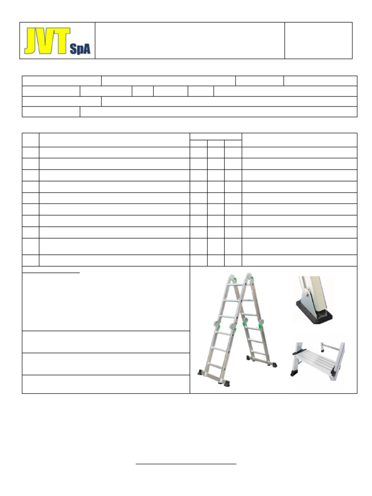 Check List - Escalera Tijera - MultiusoVer.01 | PDF
