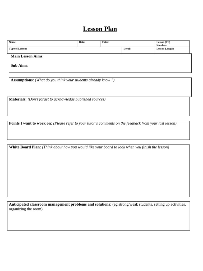 Lesson Plan Cover Sheet | PDF | Career & Growth