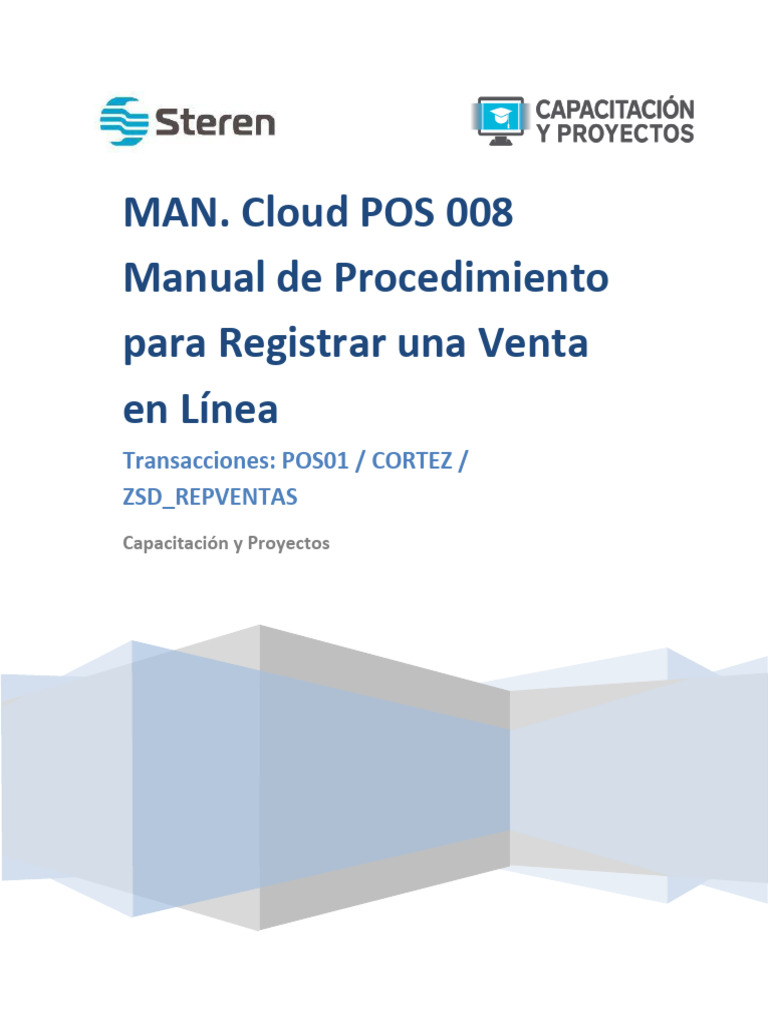 Mancp.008 Manual de Procedimiento para Registrar Una Venta en Línea | PDF | Cupón | Tarjeta de ...