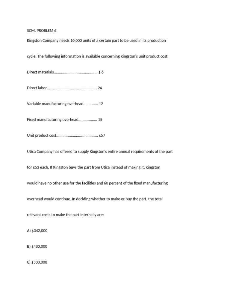 Scm. Problem 6 | PDF | Technology & Engineering