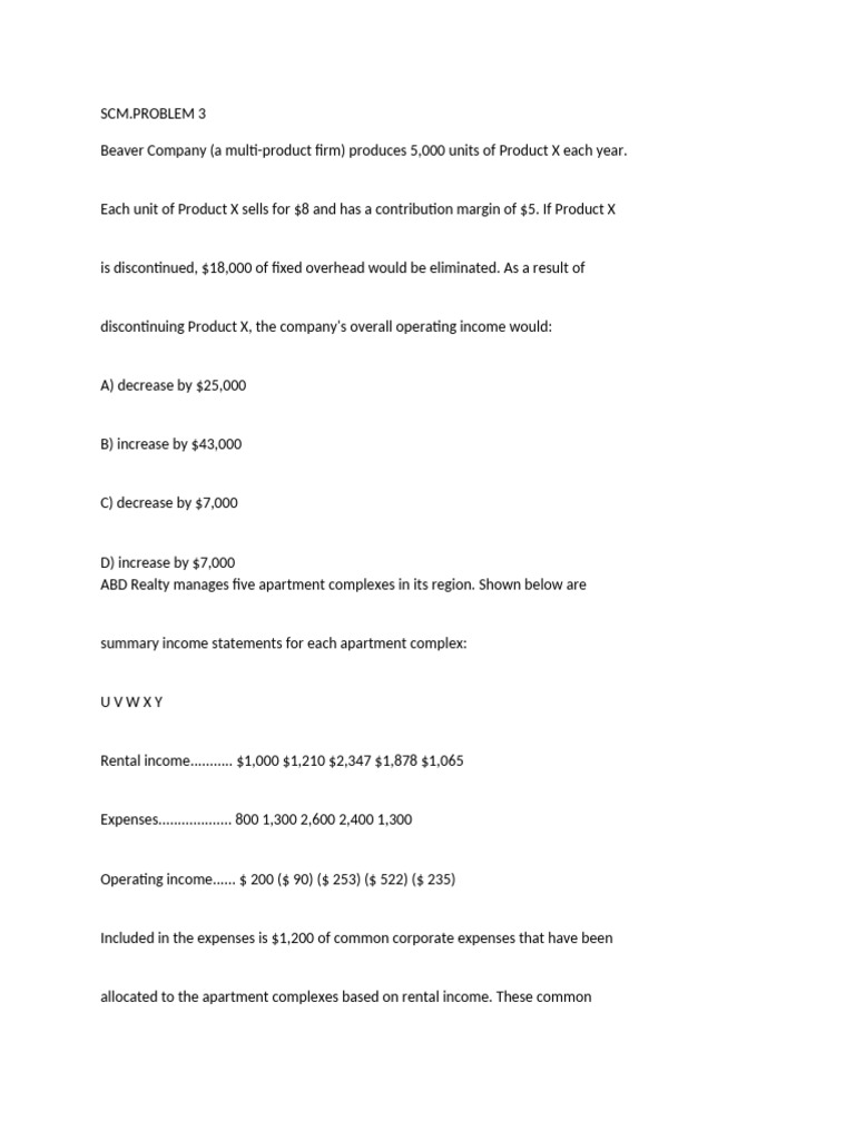 SCM - PROBLEM 3-WPS Office | PDF