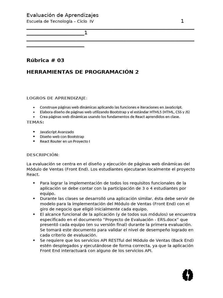 4.plantilla Rúbrica Ec 3 | PDF | Bootstrap (marco frontal) | Script Java