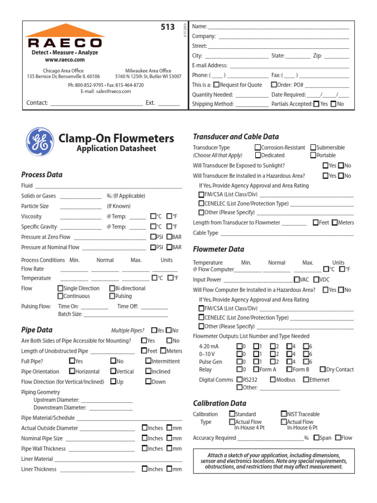 513-RAECO-Clamp-on-Flowmeter | PDF | Flow Measurement | Metrology
