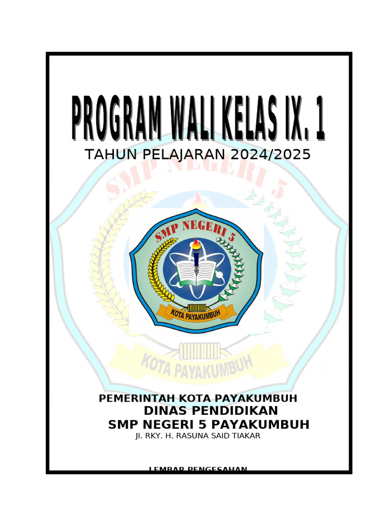 Program Wali Kelas Ix1 | PDF