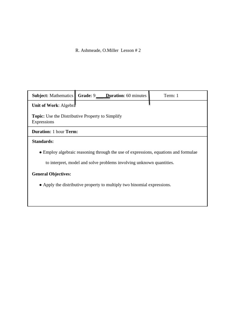 Apply - The - Distributive - Property - To - Multiply - Two - Binomial ...