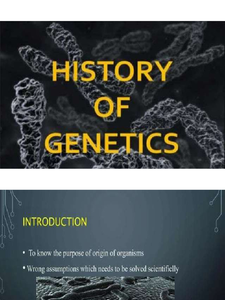History and Introduction To Genetics | PDF