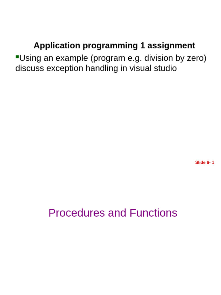 JK VB NET 7 Procedures and Functions | PDF | Parameter (Computer Programming) | Software Engineering
