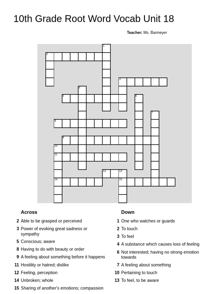 10th Grade Root Word Vocab Unit 18 1730792305 | PDF