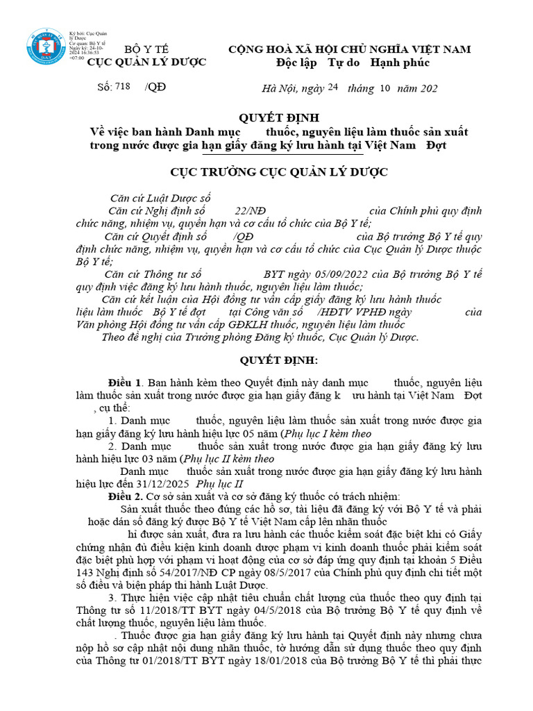 Gia H N Colchicin - 718 - QD - QLD 2024 - Signed | PDF