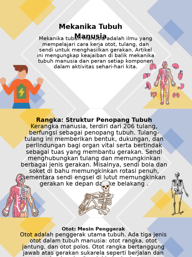 Mekanika Tubuh Manusia | PDF