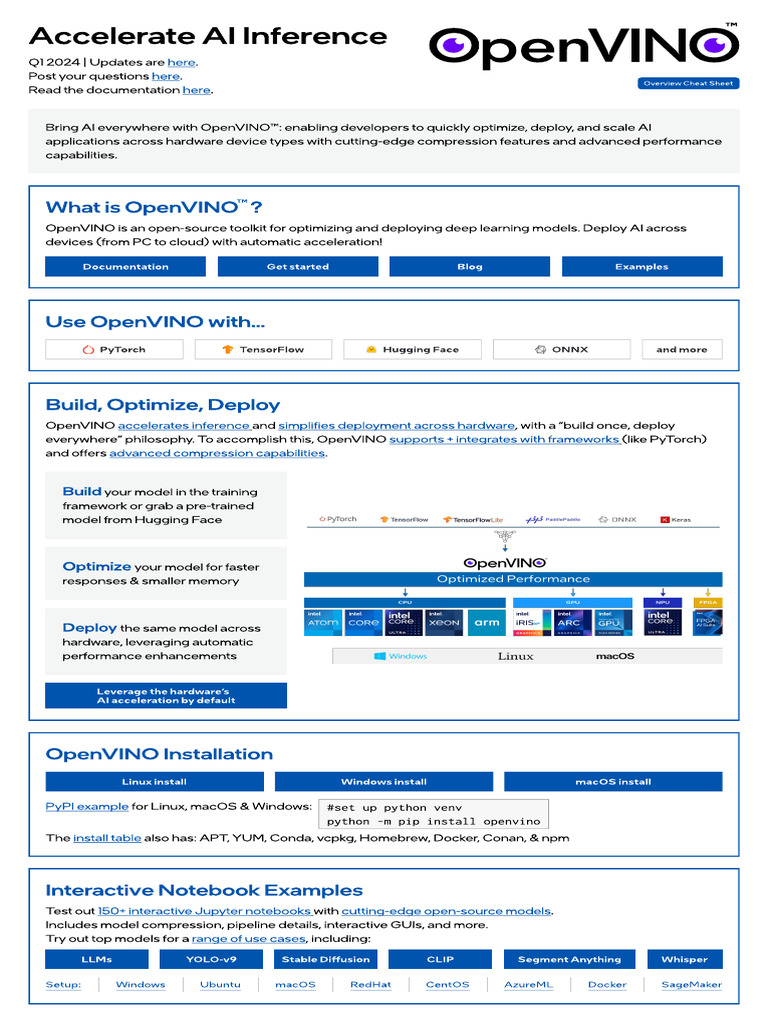 OpenVINO Quick Start Guide | PDF | Computing | Computer Architecture