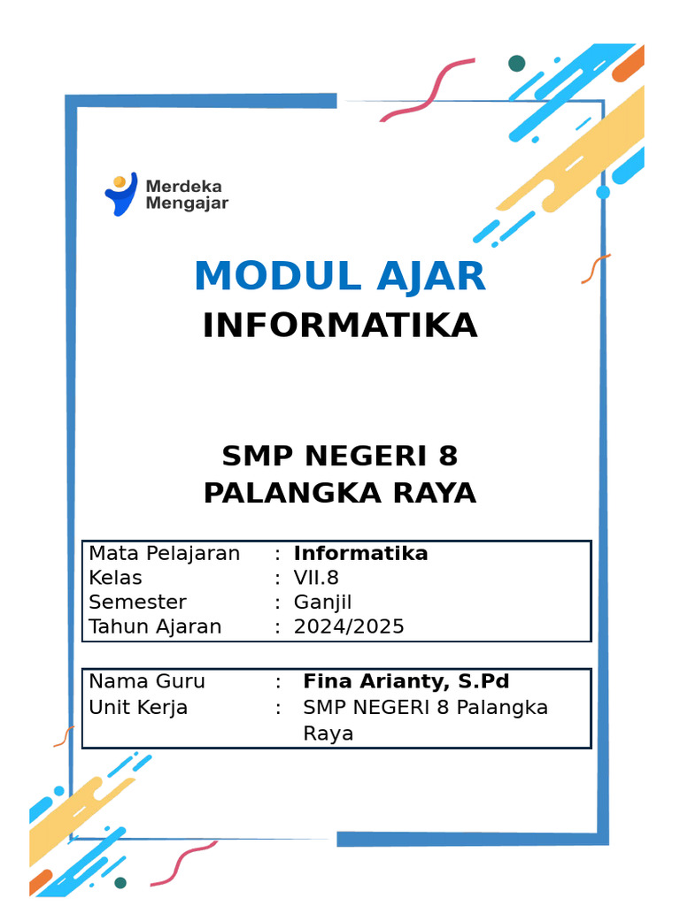 Modul Informatika Kelas VII | PDF