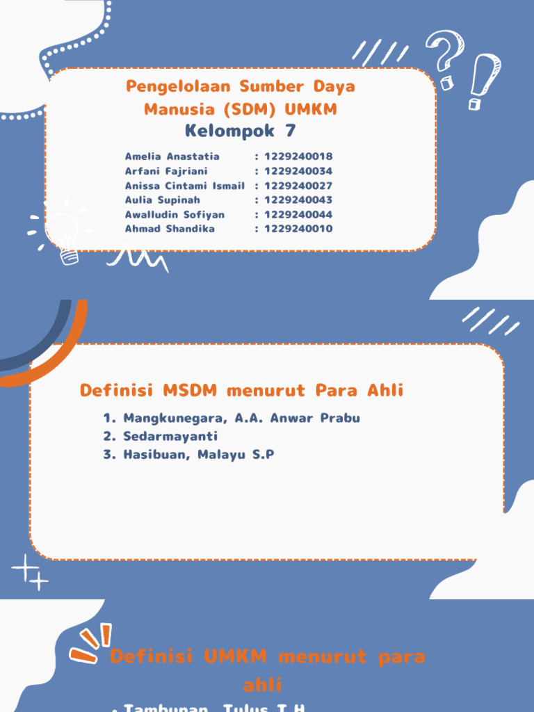 Pentingnya SDM untuk UMKM | PDF | Pengembangan Diri