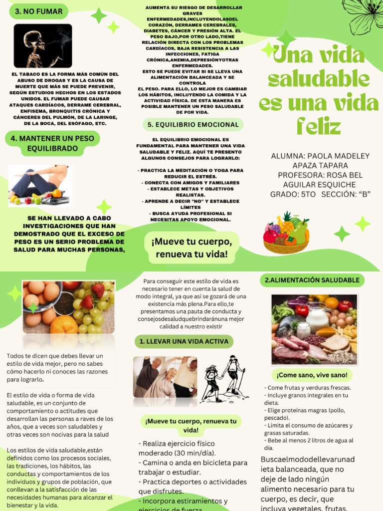 Folleto Tríptico Medio Ambiente Naturaleza Moderno Verde y Blanco | PDF