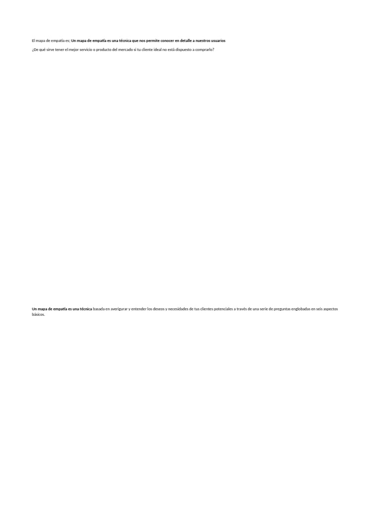El Mapa de Empatia Trabajo Grupal | PDF