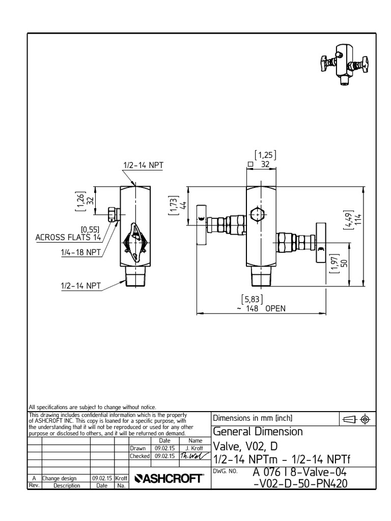 Drawing 2 Valve Stylea 04v022vass50 | PDF