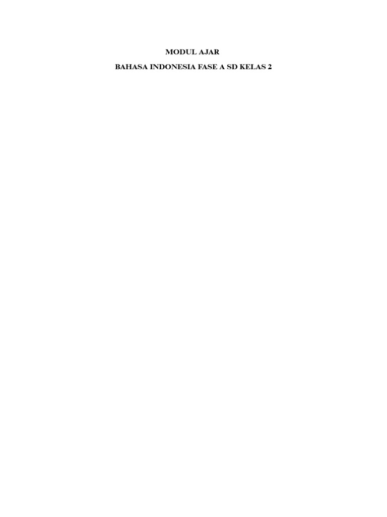 Modul Ajar B.Indonesia Kelas 2 - BAB 4.docx - 20240925 - 084507 - 0000 | PDF | Kajian Bahasa Asing
