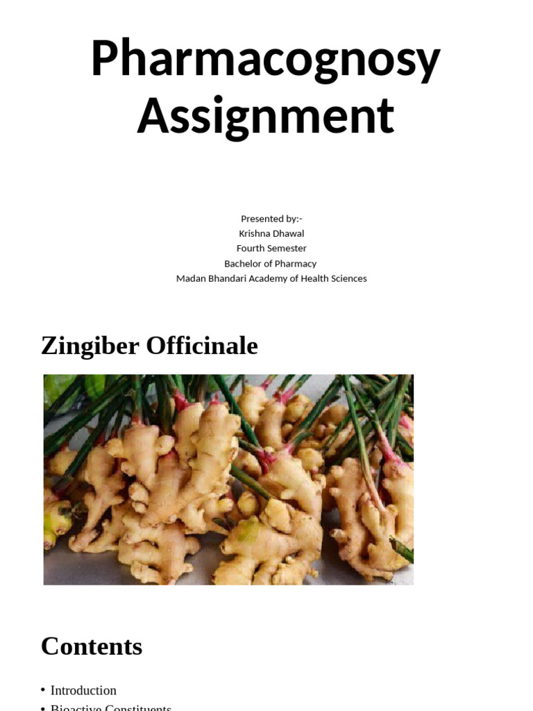 Krishna dhawal | PDF | Ginger | Resin