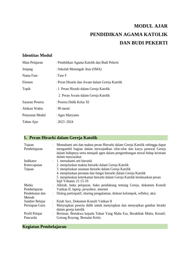 Modul Ajar Iii | PDF