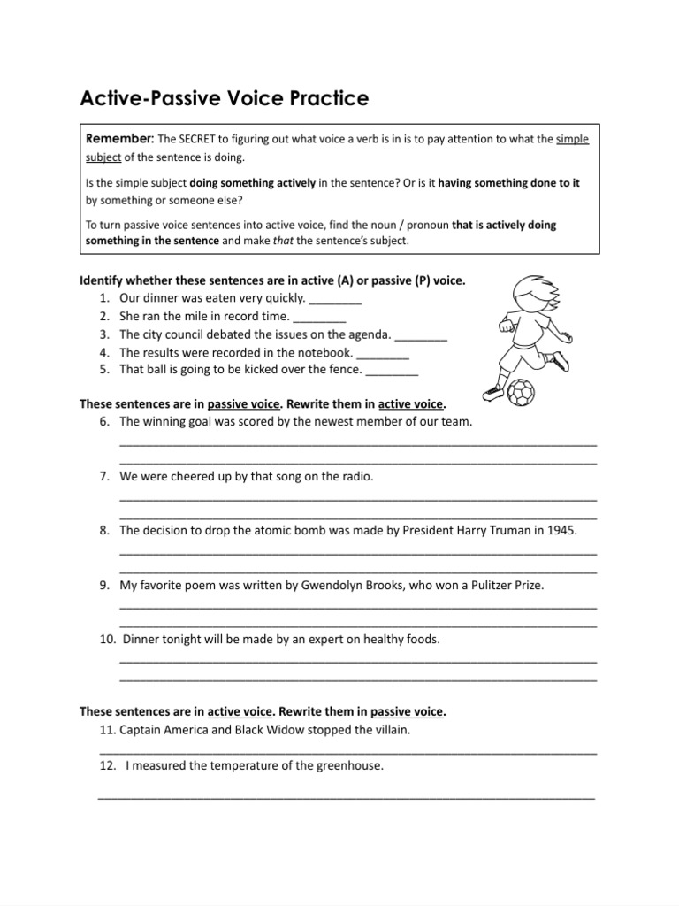Active-Passive Voice Practice: Remember | PDF