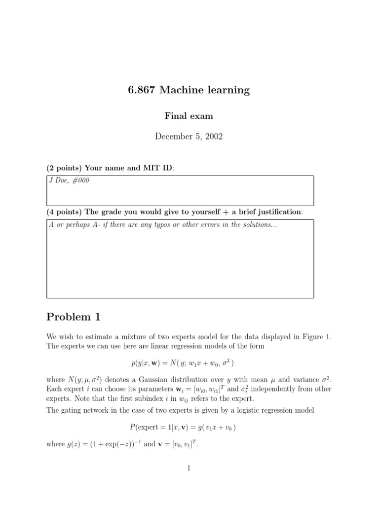 Final f02soln | PDF | Applied Mathematics | Statistical Theory