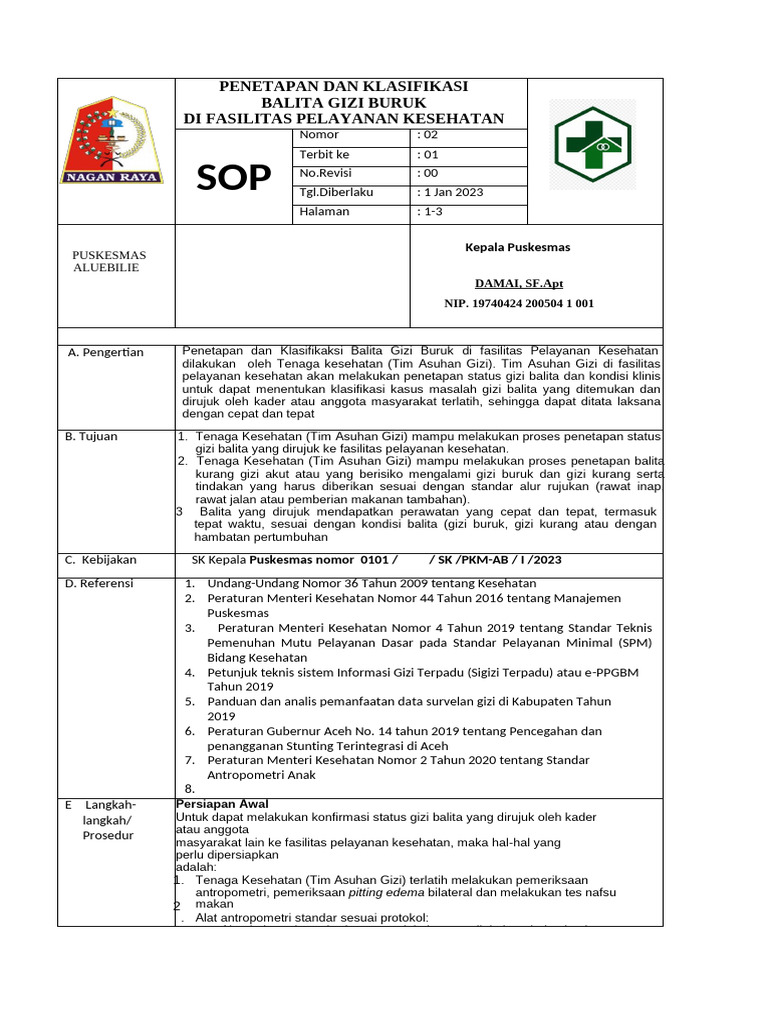 Sop - Penetapan Dan Klasifikasi Gibur | PDF