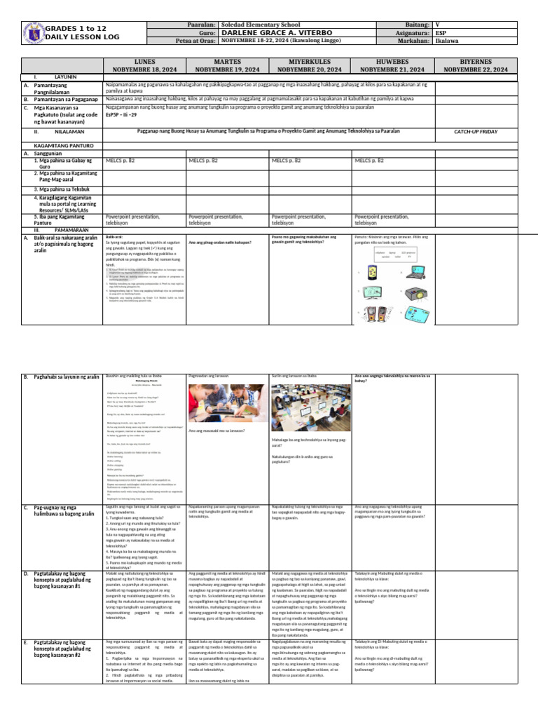 DLL in ESP 5 Q2 W8 | PDF