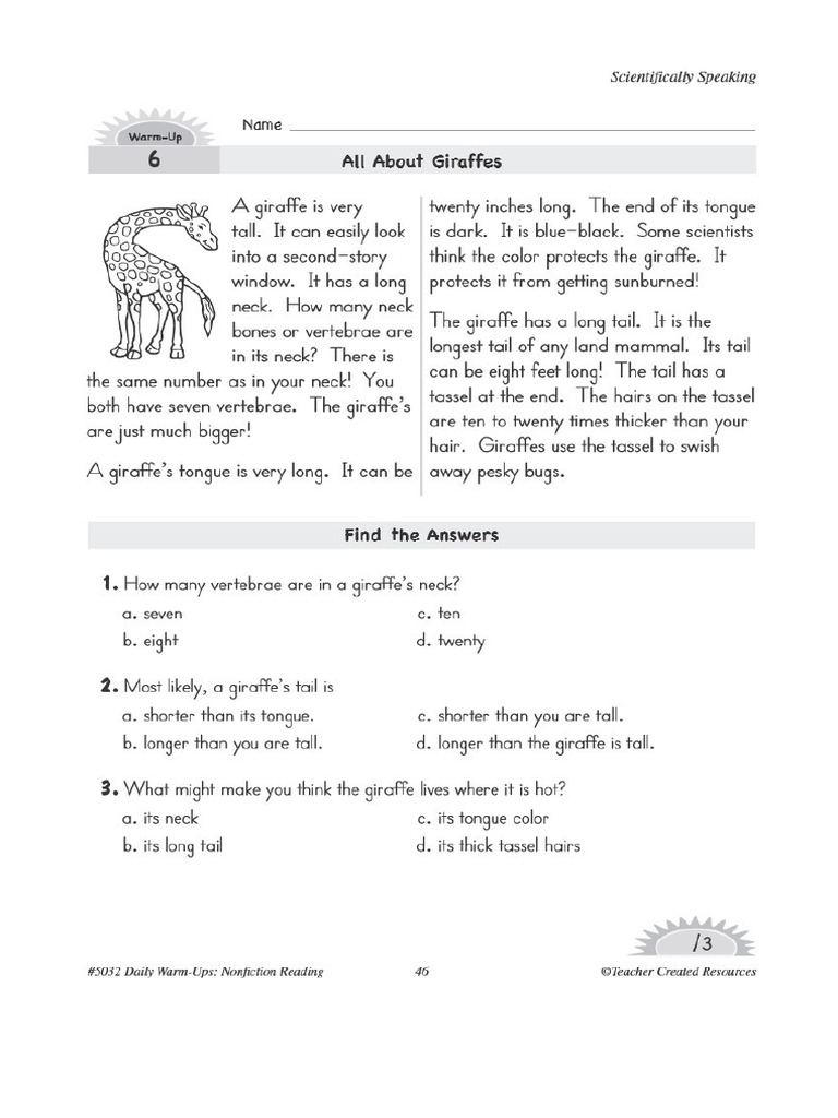 All About Giraffes | PDF