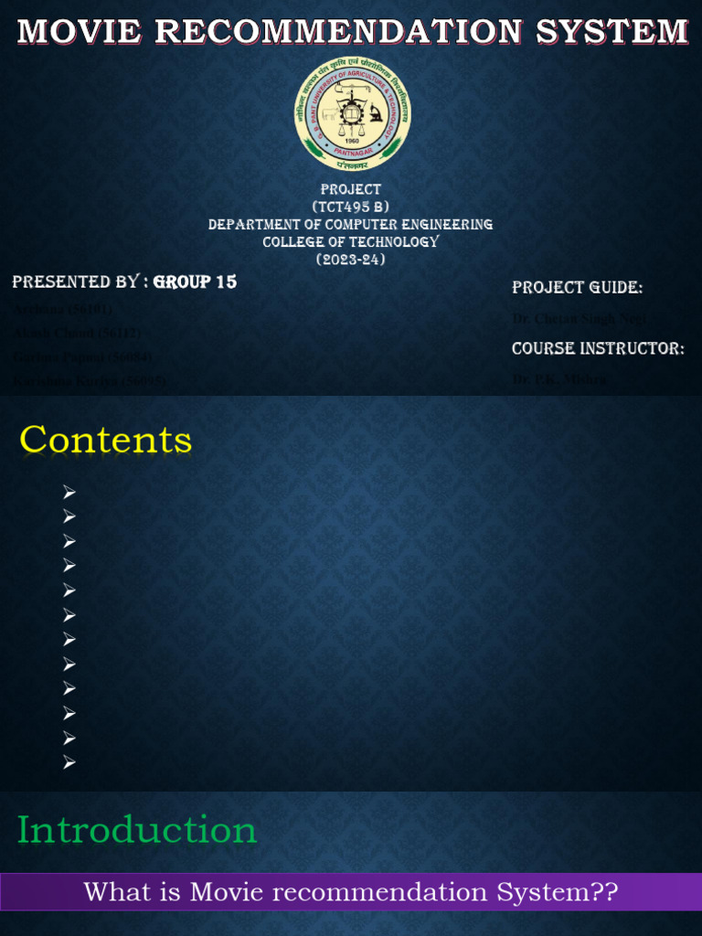 MOvie Recommendation System Project Report | PDF | Computing ...