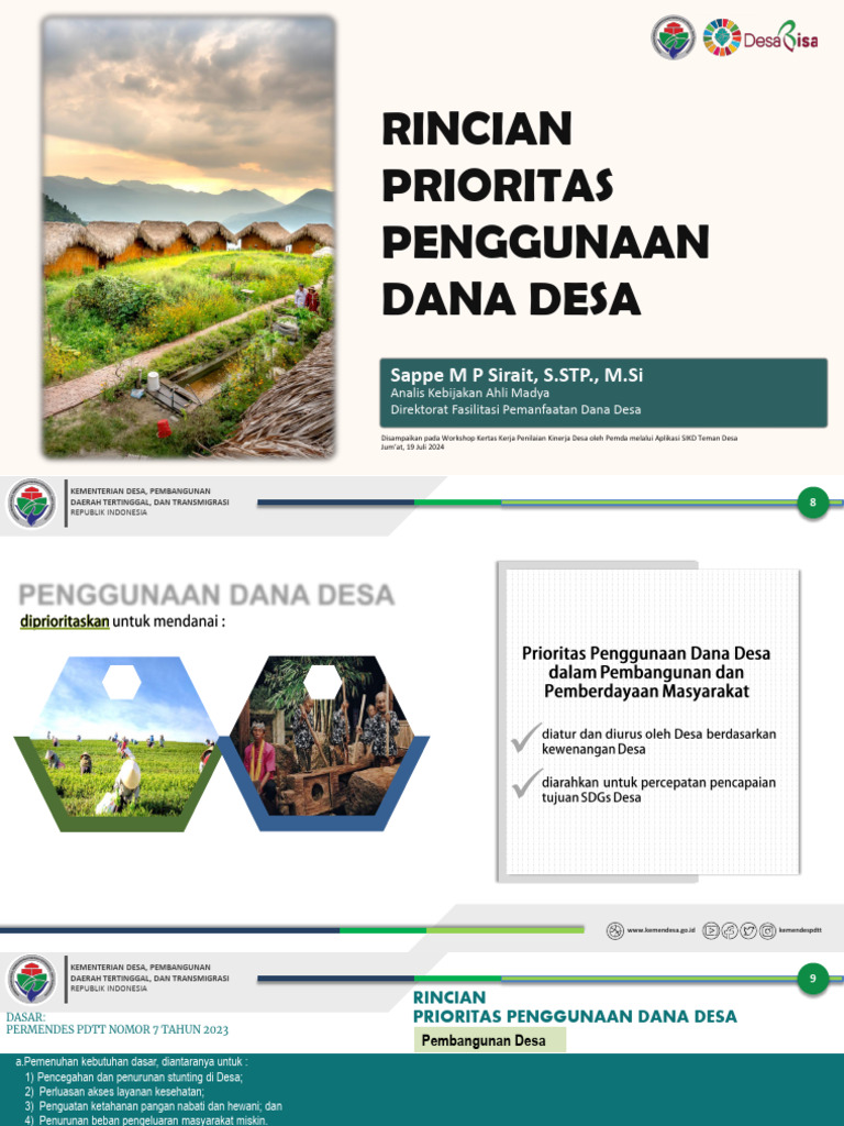 Prioritas Penggunaan DD 2025 (WWW - Ciptadesa.com) | PDF