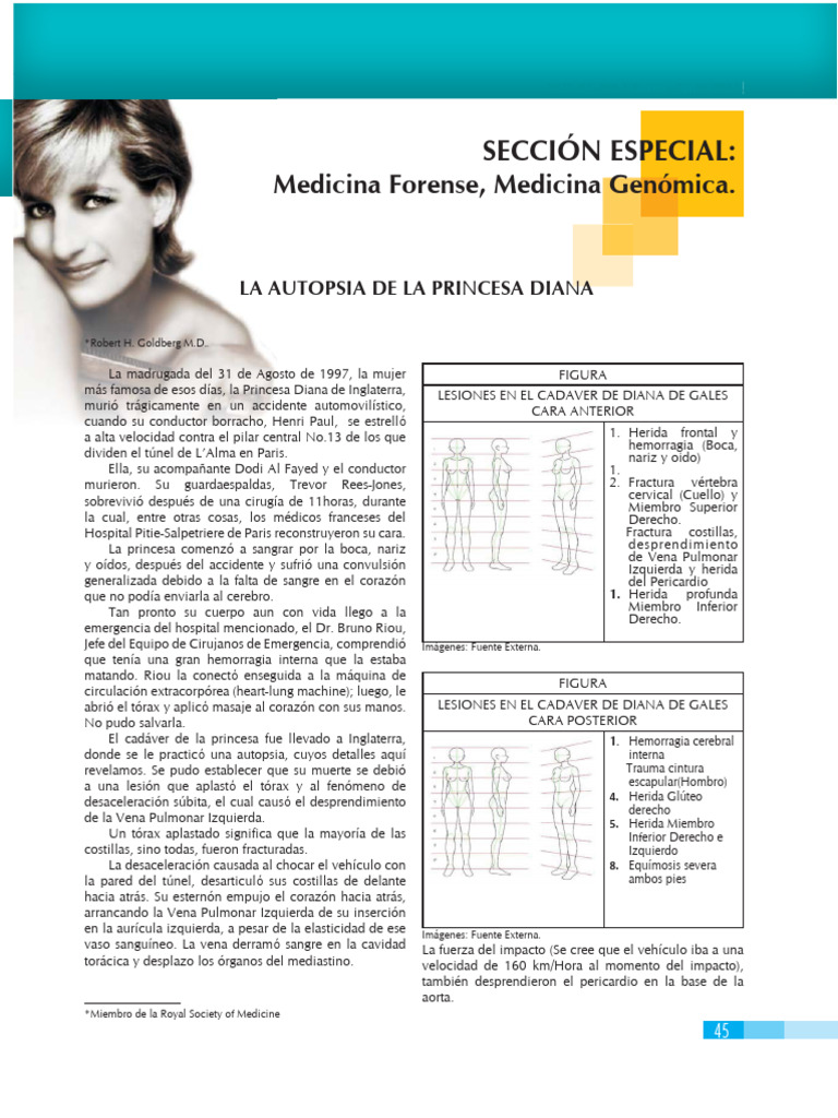 La Autopsia de La Princesa Diana | PDF | Tórax | Corazón