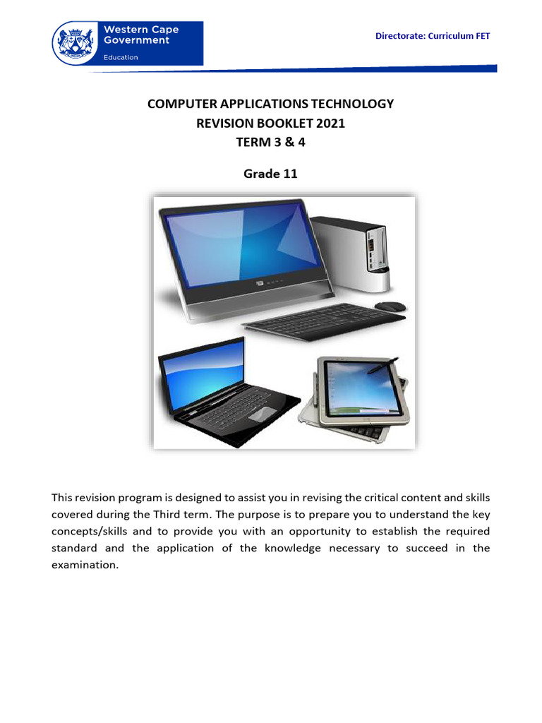 Grade 11 CAT Revision Guide 2021 | PDF | Computer File | Software