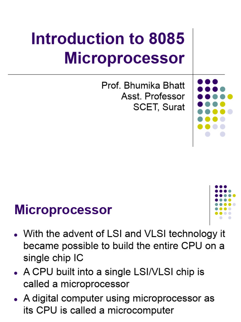 8085 architecture.pptx | PDF | Microprocessor | Central Processing Unit
