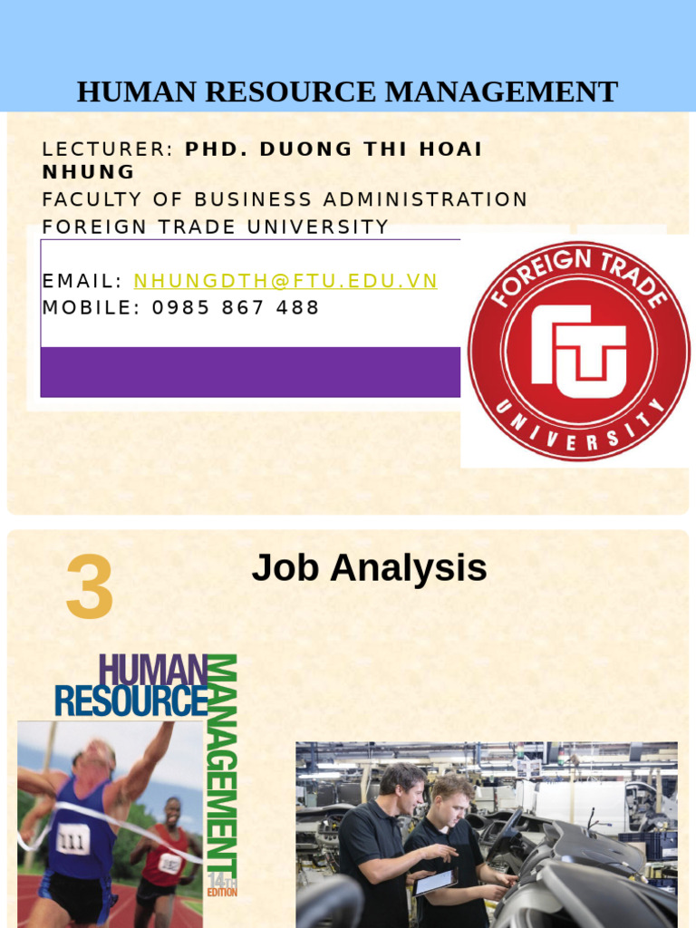 Dessler - hrm14 - PPT - 03.SV-Job Analysis & Design | PDF | Applied Psychology | Business