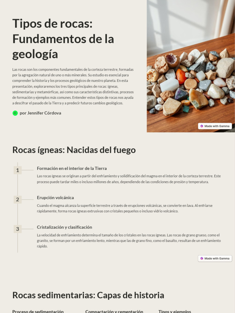 Tipos de Rocas Fundamentos de La Geologia | PDF | Roca (geología ...