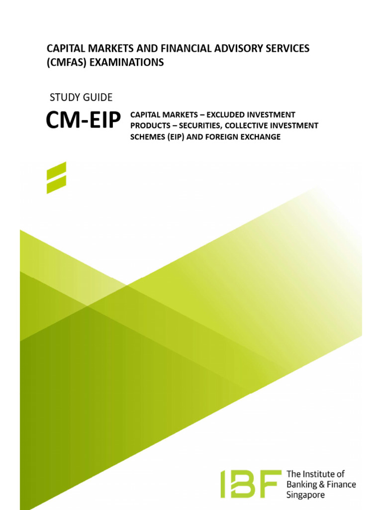 CMFAS CM EIP Study Guide (6 June 2024) (Final) | PDF | Investing ...
