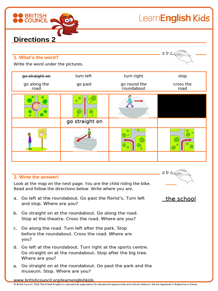 Kids' Map Directions Activity | PDF