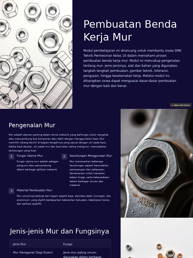 Pembuatan Benda Kerja Mur | PDF | Seni | Komputer