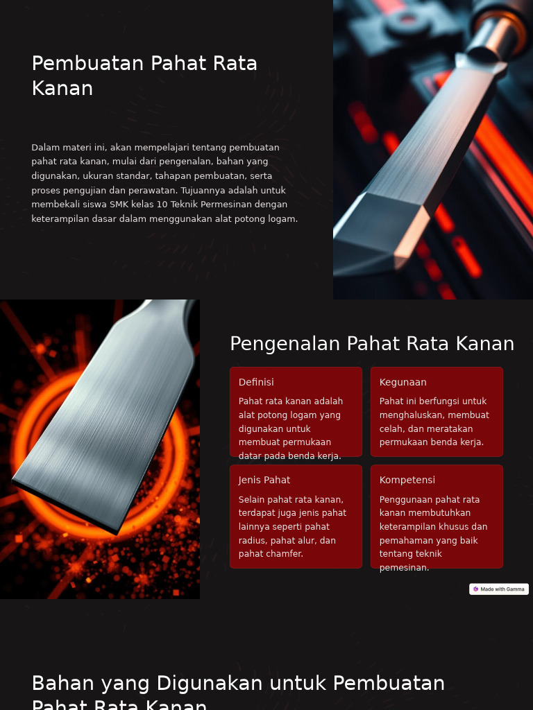 Pembuatan Pahat Rata Kanan | PDF