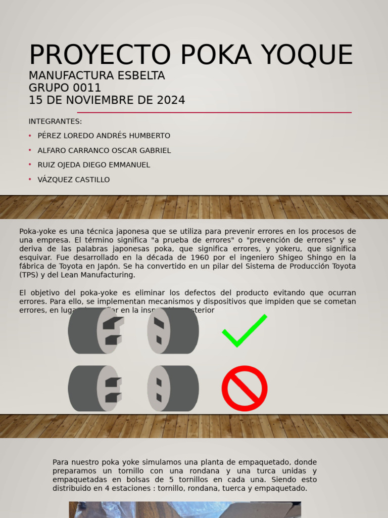 Poka-Yoke: Prevención de Errores en Producción | PDF | Lean ...