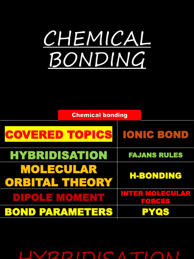 Chemical Bonding & Molecular Structure | PDF | Science & Mathematics