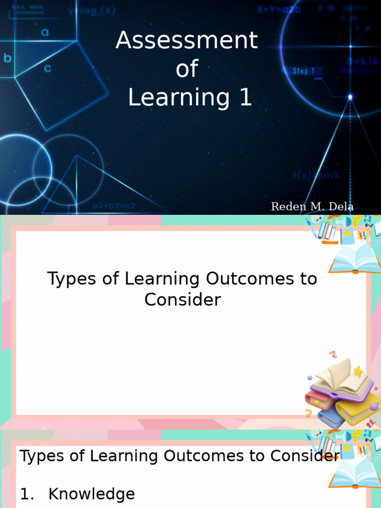 Assessment of Learning 3 | PDF | Learning | Definition