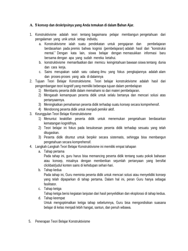 5 Konsep Dan Deskripsinya Yang Anda Temukan Di Dalam Bahan Ajar KB 2 Jurnal 2 | PDF | Karier ...