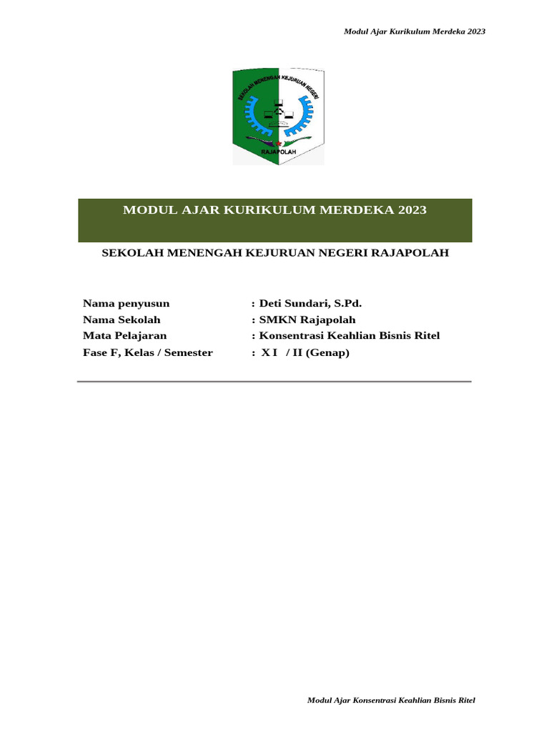 G.4.1.2. Modul Ajar Elemen Customer Service (Ruang Lingkup, Etika Dan ...