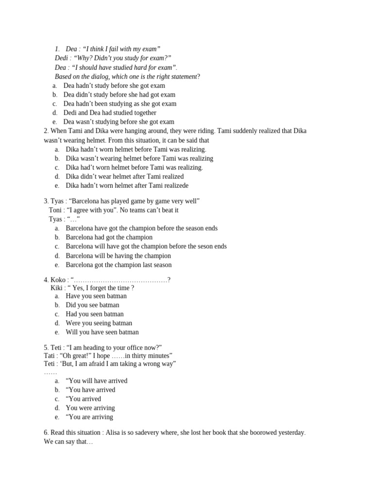 Soal Pas Bahasa Dan Sastra Inggris | PDF